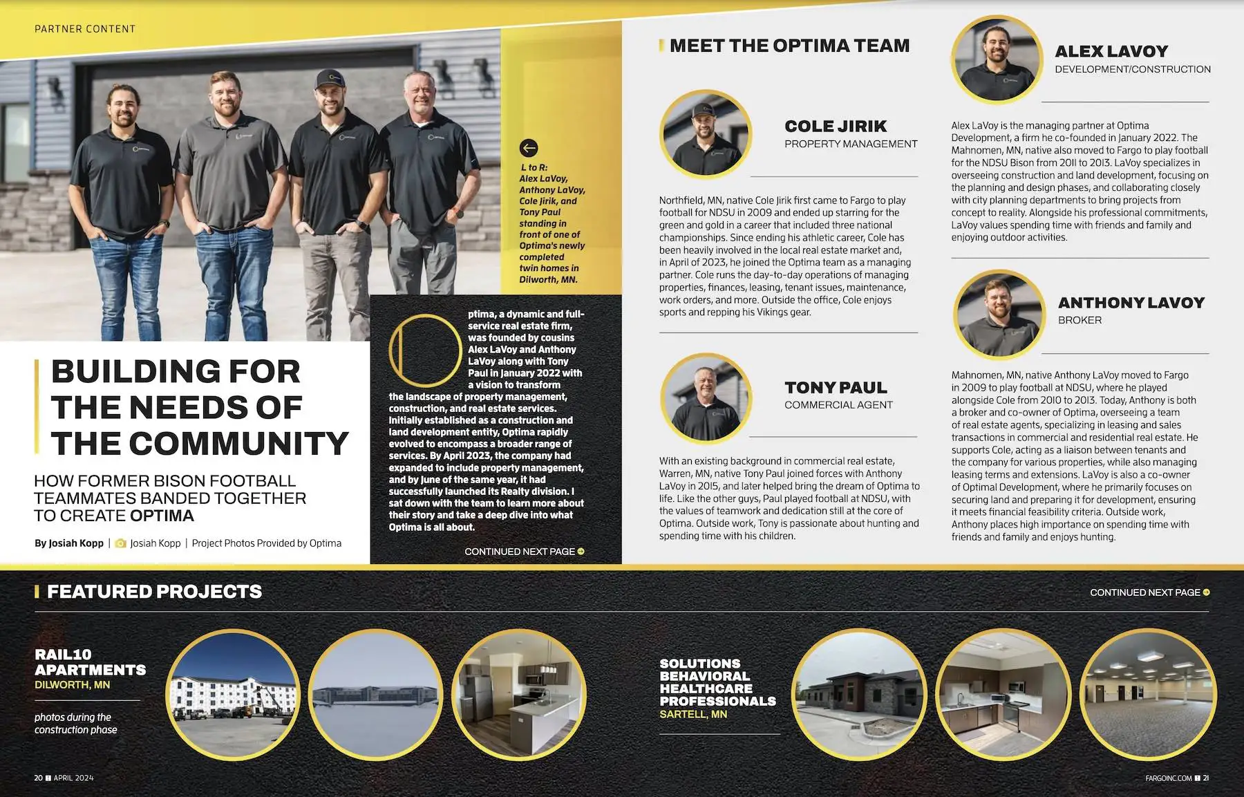 About Us | Optima Companies | Fargo, ND